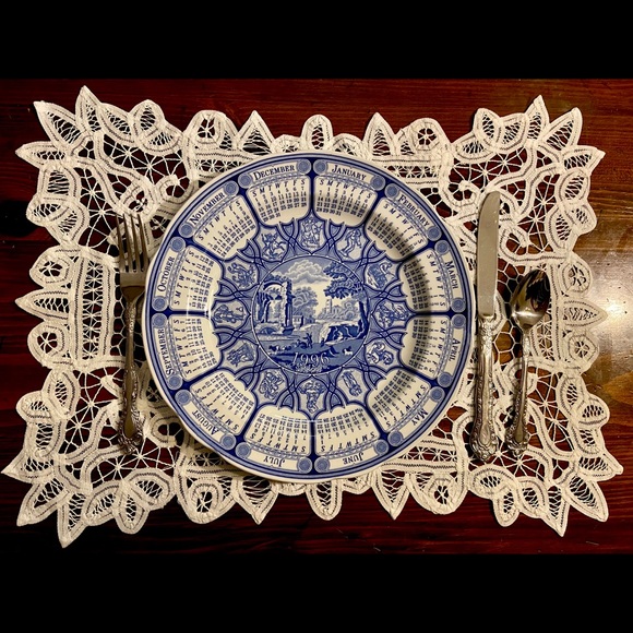 Spode | Dining | Vintage 996s Spode Blue Italian Calendar Plate | Poshmark